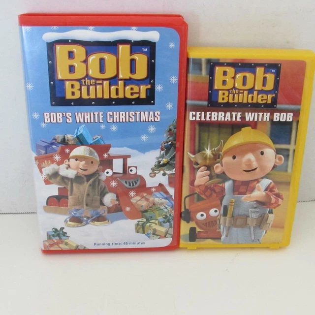 2 BOB THE Builder VHS Tapes (Celebrate w/Bob) (Bob's White Christmas ...