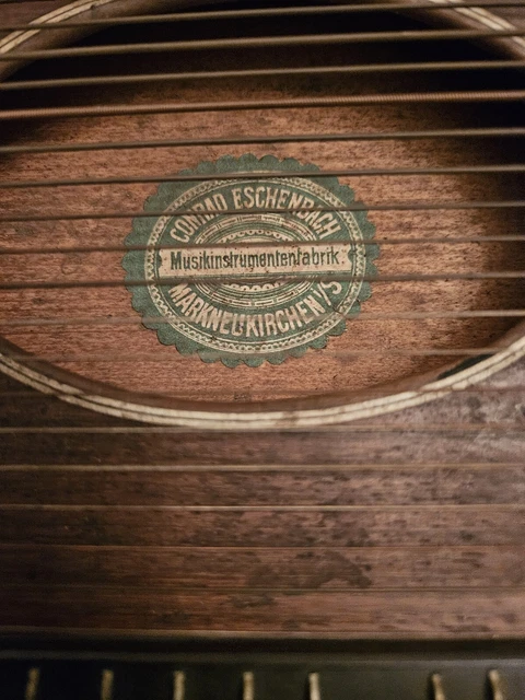 ORIGINAL CONRAD ESCHENBACH Zither Markneukirchen mit Notenheften EUR 50 ...