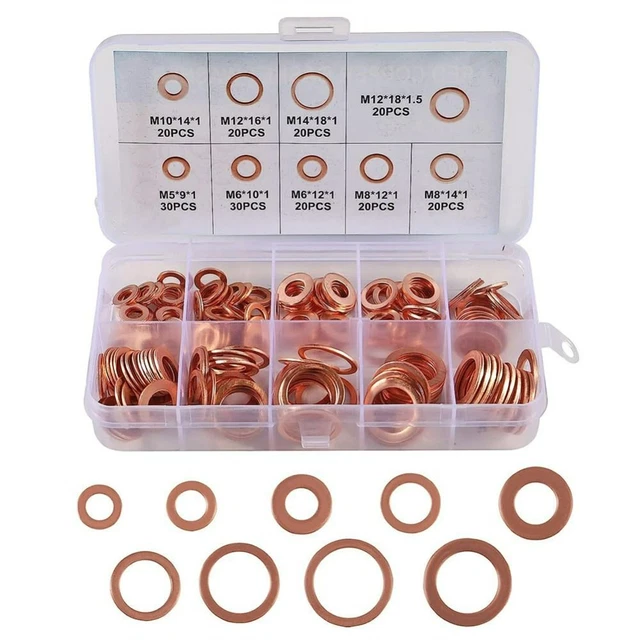 220PCS M5 M6 M8 M10 M12 M14 Sealing Washers Electrical Connections EUR ...