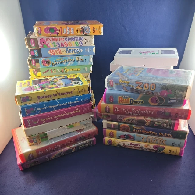 HUGE KIDS VHS lot of 35 Barney tapes clamshell paper label $82.42 ...