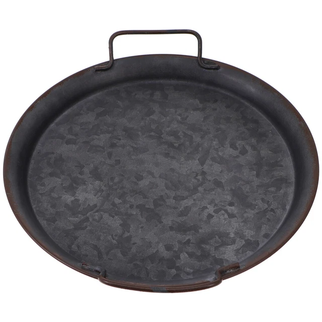 PLATEAU DE DESSERTS Plateaux Fruits Plaque Ronde En Fer Forgé Décor EUR ...