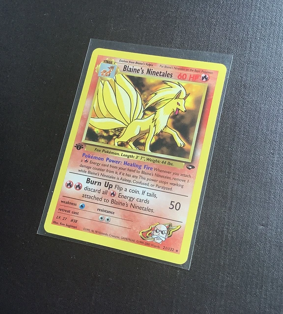 ORIGINAL RARE 1ST Edition Blaine’s Ninetales Pokemon Card Gym Challenge ...