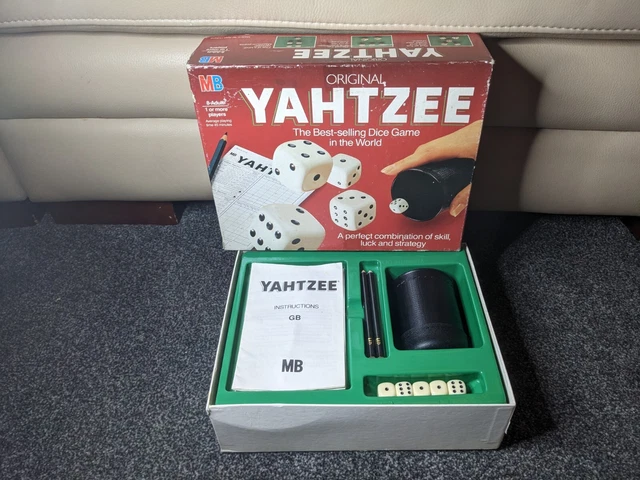 YAHTZEE ORIGINAL DICE Game Vintage 1982 MB Games £11.99 - PicClick UK