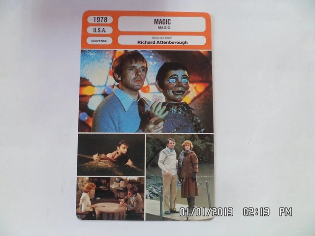 CARTE FICHE CINEMA 1978 MAGIC Anthony Hopkins Ann-Margret Burgess ...
