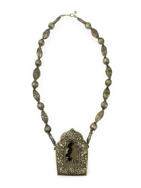 ANTIQUE RARE SILVER Tibetan Shrine Ghau Box Buddhist Amulet Altar ...