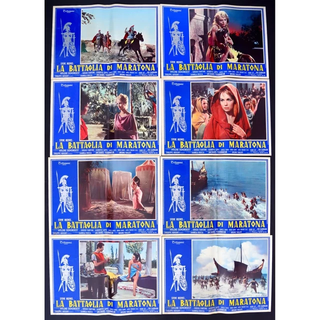 16 FOTOBUSTE LA BATTAGLIA DI MARATONA steve reeves demongeot hersent ...