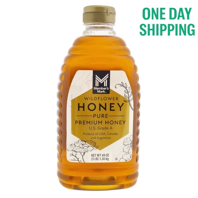 MEMBER’S MARK WILDFLOWER Honey 48oz Natural Sweetener Pure Premium Raw ...