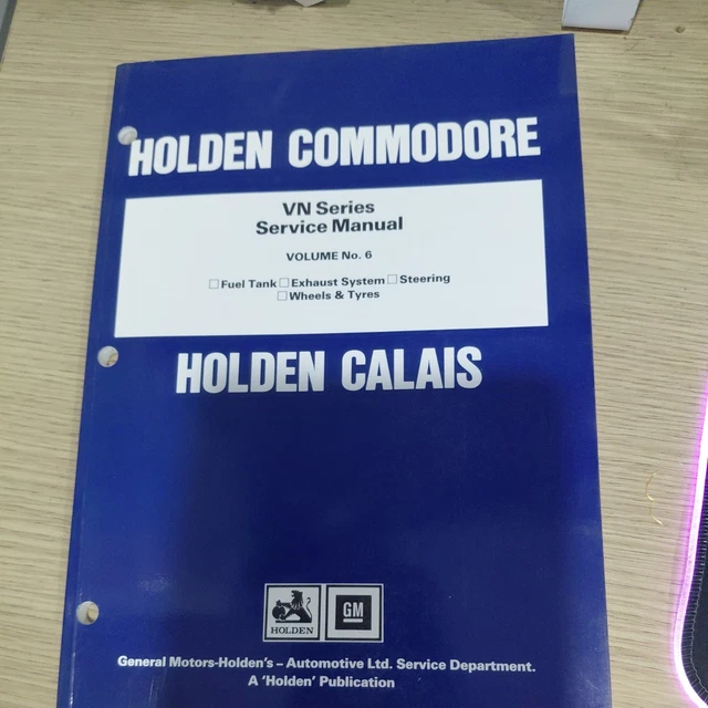 HOLDEN COMMODORE CALAIS VN Series Service Manual Vol 6 1988 Fuel ...