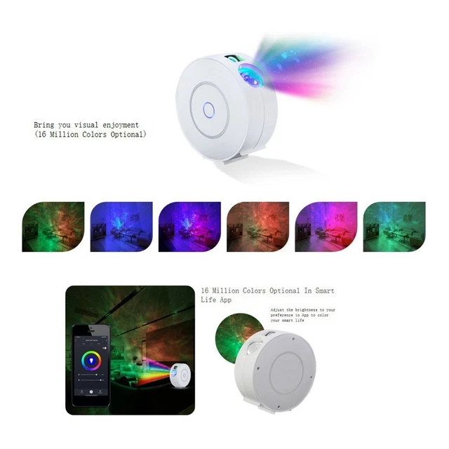 WIFI TUYA Star Projector Galaxy Nebula/Moving Ocean Night Light 7120 £ ...
