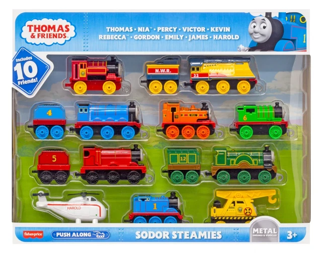 FISHER PRICE THOMAS & Friends - Push Along SODOR STEAMIES 10 Pack Metal ...