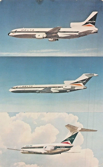 DELTA AIRLINES MODERN Fleet~Lockheed Tris-Wide Ride Boeing-Douglas Dc-9 ...