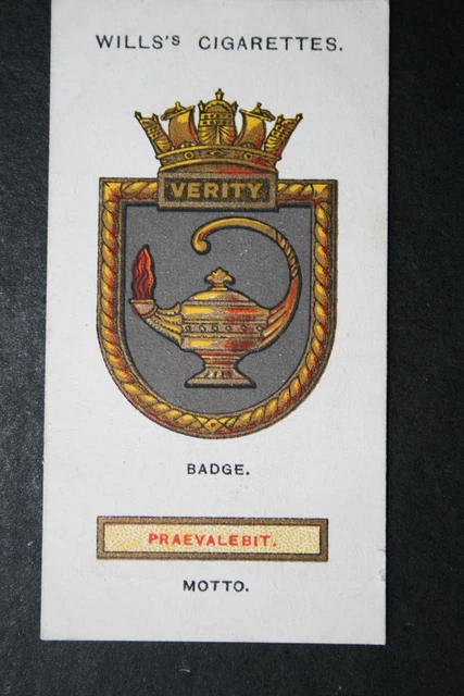 HMS VERITY Royal Navy Destroyer Vintage 1920's Card KD06 £4.99 ...