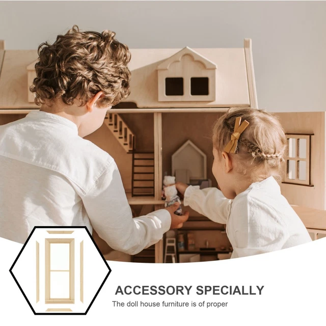 DOLL HOUSE WINDOW Prop DIY Mini House Decoration Mini Blank Window Doll ...