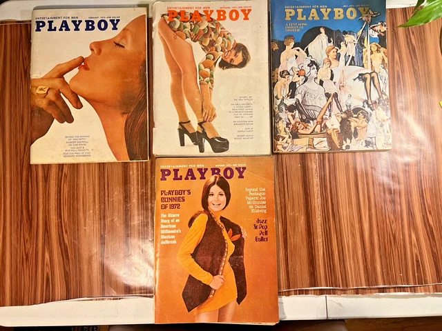 PLAYBOY MAGAZINE LOT Of 4 1972 Vintage Adult Erotic Entertainment For ...