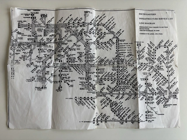 RAILWAY MEMORABILIA CHAINAGE Conversion Chart & Line Diagram South ...