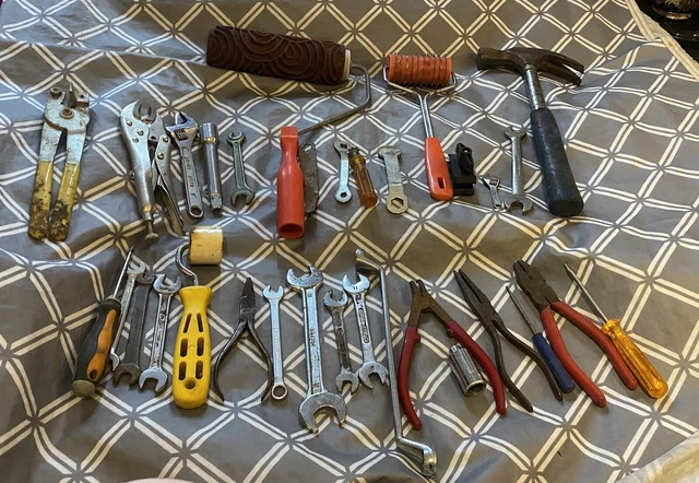 LARGE VINTAGE HAND Tool Job-lot, Various Tools Retro Tool Bundle £9.99 ...