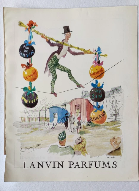 PUBLICITÉ DE PRESSE: Les Parfums de LANVIN illustration Guillaume ...