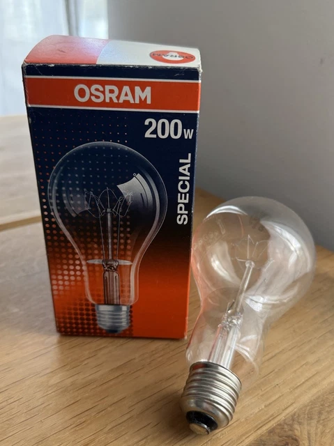 OSRAM SPEZIAL GLÜHLAMPE E27 - 200 W - klar - unbenutzt In OVP EUR 5,00 ...
