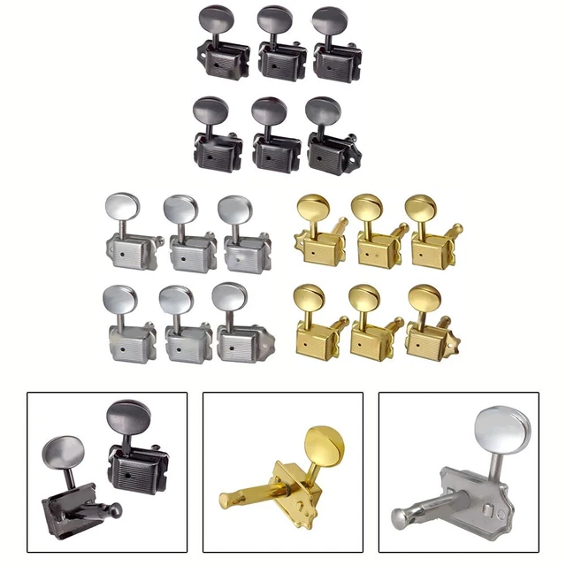 METAL OPEN HOLE Silver Tuner Machine Heads Brand New Musical ...