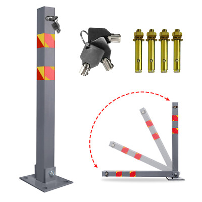 BOLLARD POST BARRIER Posts Parking Lock Locking Posts Folding Parking ...