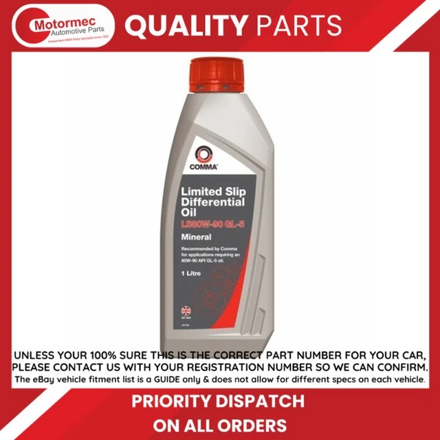 COMMA LS80W901L LS80W-90 GL-5 Limited Slip Differential Oil - 1 Litre £ ...