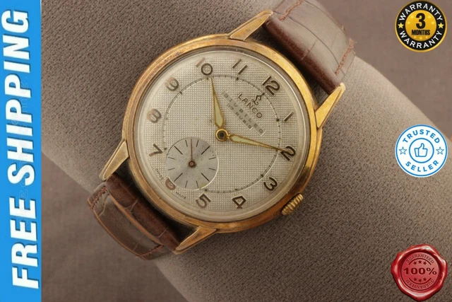 VINTAGE LANCO GIUBILEO Raro Originale Quadrante a Carica Svizzero Polso ...