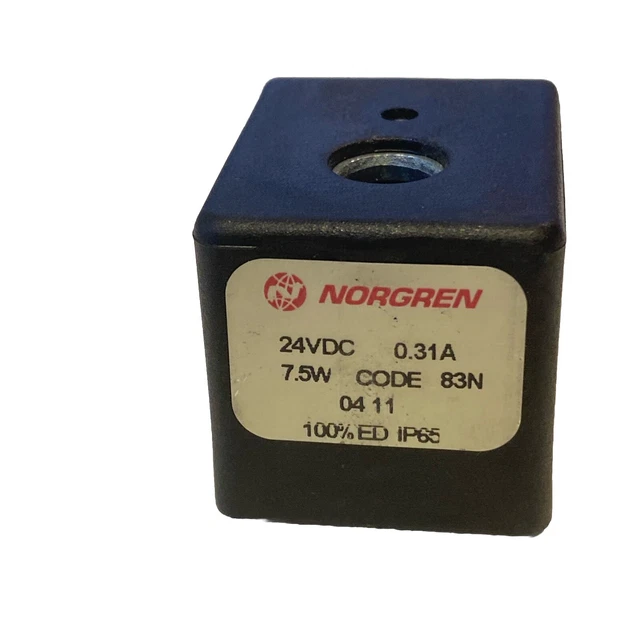 NORGREN SOLENOID VALVE Coil Code 83N 24V DC 7.5W Solenoid Coil Valve £ ...