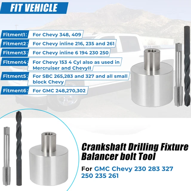 CRANKSHAFT BALANCER DRILL Pinning Fixture Tool For Chevy GMC SBC 265 ...