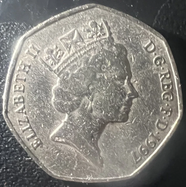 1997 RARE VALUABLE 50p Britannia Shield Fifty Pence Coin Certified Mint ...