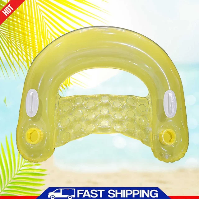 PVC WATER LOUNGER Foldable Inflatable Water Seat Ring Adult for Beach ...