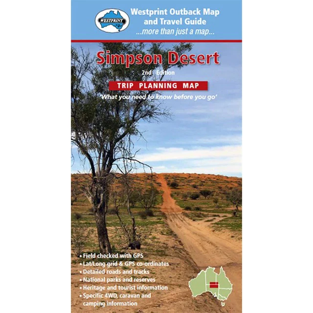 WESTPRINT OUTBACK MAP and Travel Guide Simpson Desert Map (Second ...