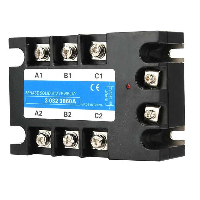 THREE PHASE SOLID State Relay 80-250VAC Input SSR3 AC AC Electrical ...