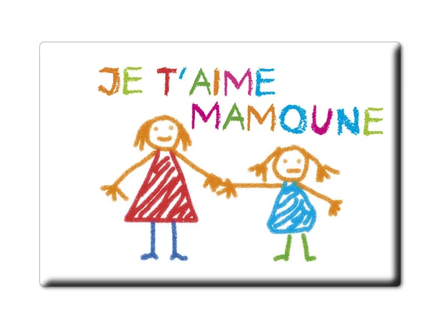 AIMANT BONNE FÊTE maman JE T'AIME MAMOUNE Idée Cadeau Famille ...
