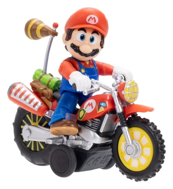 THE SUPER MARIO Galaxy Movie Action Figura Con Pull Back Motorcycle ...