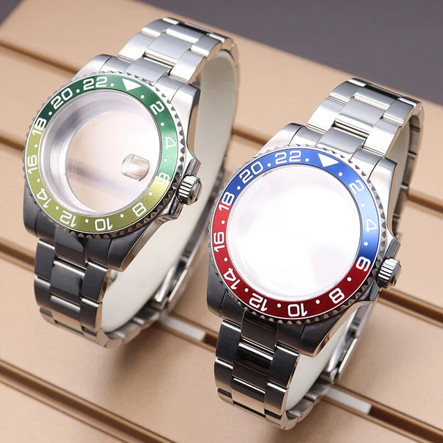 MODIFY GMT LUXURY Men's Watch Cases Strap Ceramic Bezel For Seiko Nh35 Movement $92.58 - PicClick AU