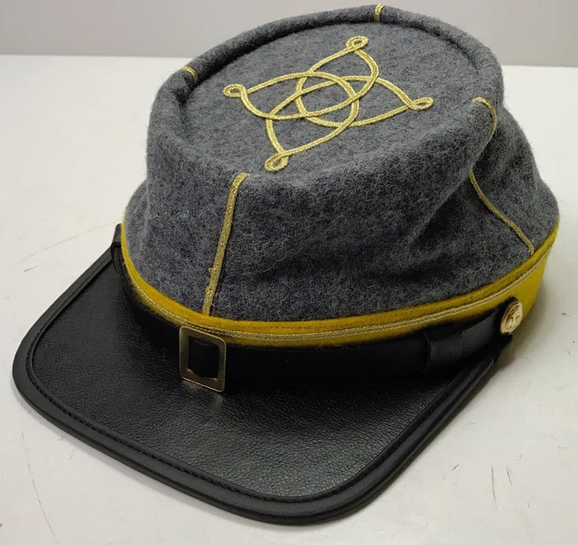 CIVIL WAR CONFEDERATE Csa Lieutenant Cavalry Officer Kepi Forage Cap ...