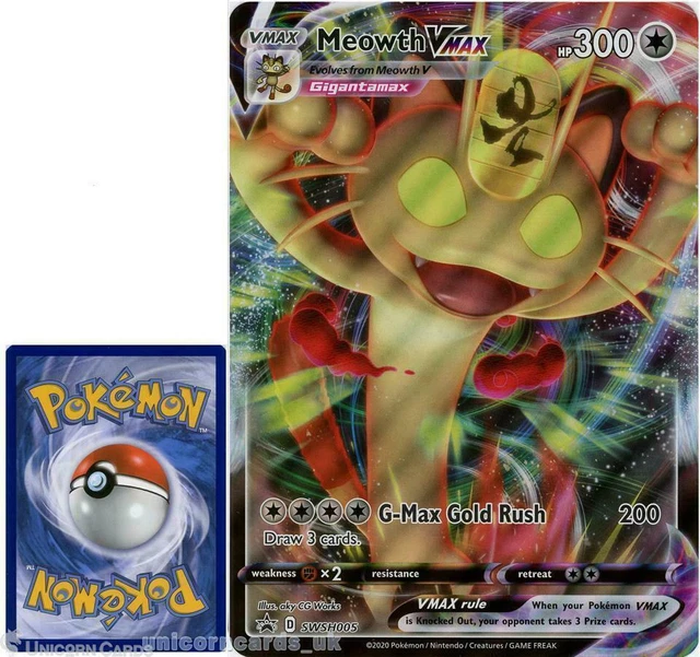 JUMBO MEOWTH VMAX SWSH005 Pokemon Card Black Star Promo EUR 7,17 ...