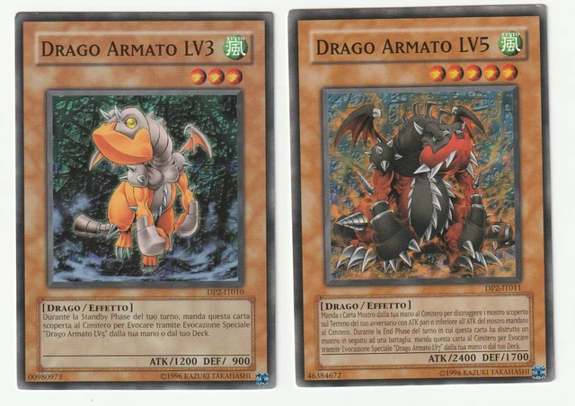 YU GI OH - DRAGO ARMATO LV3 + LV5 - DP2 IT010 + IT011 , Comune (Exc) EUR 0,50 - PicClick IT