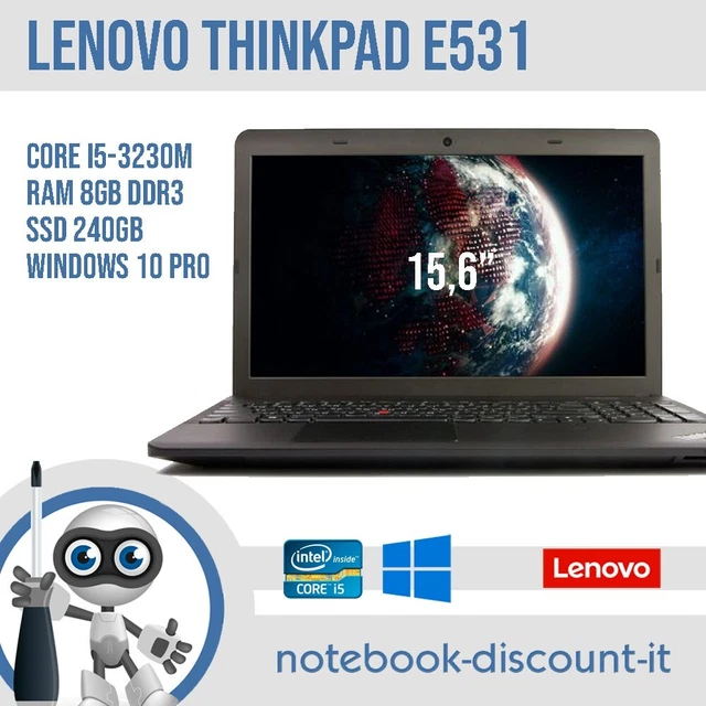 LENOVO THINKPAD E531 Core i5-3230m Ram 8gb SSD 240gb Win10 Notebook 15,6" PC EUR 130,00 ...