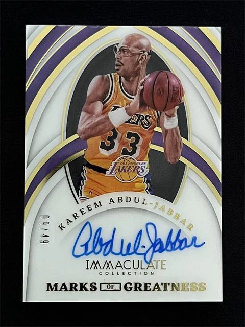 2021-22 IMMACULÉE KAREEM Abdul-Jabbar #MOG-KAJ Marks Of Greatness Auto /49 EUR 176,39 - PicClick FR
