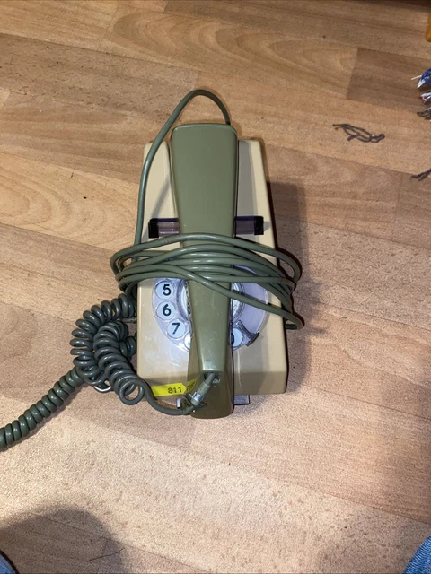 VINTAGE RETRO BT ROTARY DIAL TRIM-TYPE PHONE Beige Green £26.69 ...