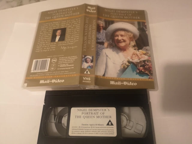 QUEEN MOTHER VHS Video, Portrait Of, Royal Family Nigel Dempster 1992 ...