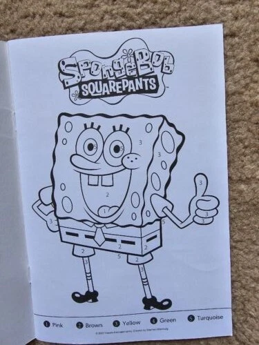 SESAME STREET SPONGEBOB Squarepants Color Adventures Color by Number ...