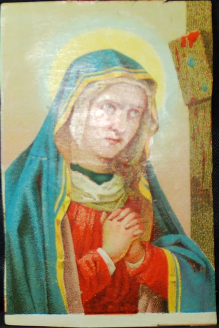 OLD BLESSED VIRGIN Mary Holy Card Andachtsbild Santini Estampa Cc758 ...