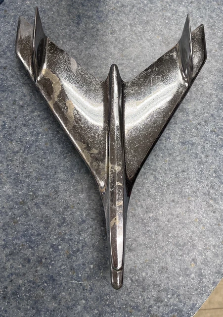 VINTAGE 1950'S CHEVY Bel-air Hood Ornament Space age Eagle Jet $123.60 ...