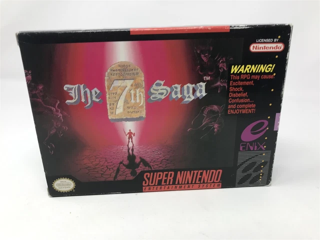 THE 7TH SAGA - Super Nintendo Snes - 100% Complete In Box CIB - See ...