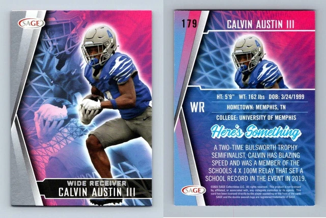 CALVIN AUSTIN III #179 Sage High Series Football Silver Parallel ...