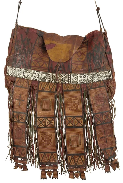 ANCIEN SAC CAMEL en cuir touareg africain du Niger art Peul Fula EUR 148,58 - PicClick FR