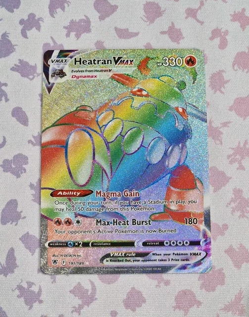 POKEMON TCG HEATRAN Vmax Astral Radiance 191/189 Rainbow Full Art £11. ...
