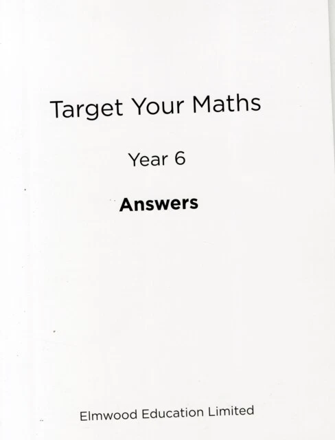 STEPHEN PEARCE - Target Your Maths Year 6 Answer Book Year 6 - New P ...